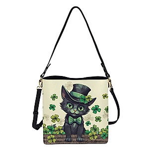 HUGS IDEA Adorable Chicken Family Print Womens Leather Handbag Big Capacity Travel Shopping Working Shoulder Bucket Cross-body Purse