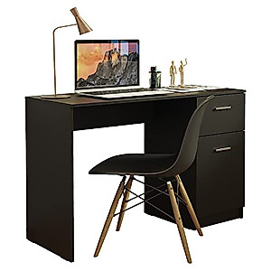 Madesa Compact Computer Desk Study Table for Small Spaces Home Office 43 Inch Student Laptop PC Writing Desks with Storage and Drawer - Black