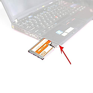 JMT 3 Ports Hidden Inside USB 3.0 to Expresscard 54mm USB3.0 Adapter Converter for Express Card Laptop Notebook PC