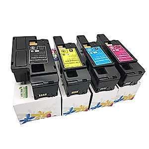 EF Products Replacement Toner Cartridge for Xerox Phaser 6000 6010 Workcentre 6015 ( Black 106R01630, Yellow 106R01629, Magenta 106R01628, Cyan 106R01627, 4-Pack)