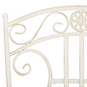 SAFAVIEH PAT5028A Outdoor Collection Semly Pearl White 3-Piece Bistro Set