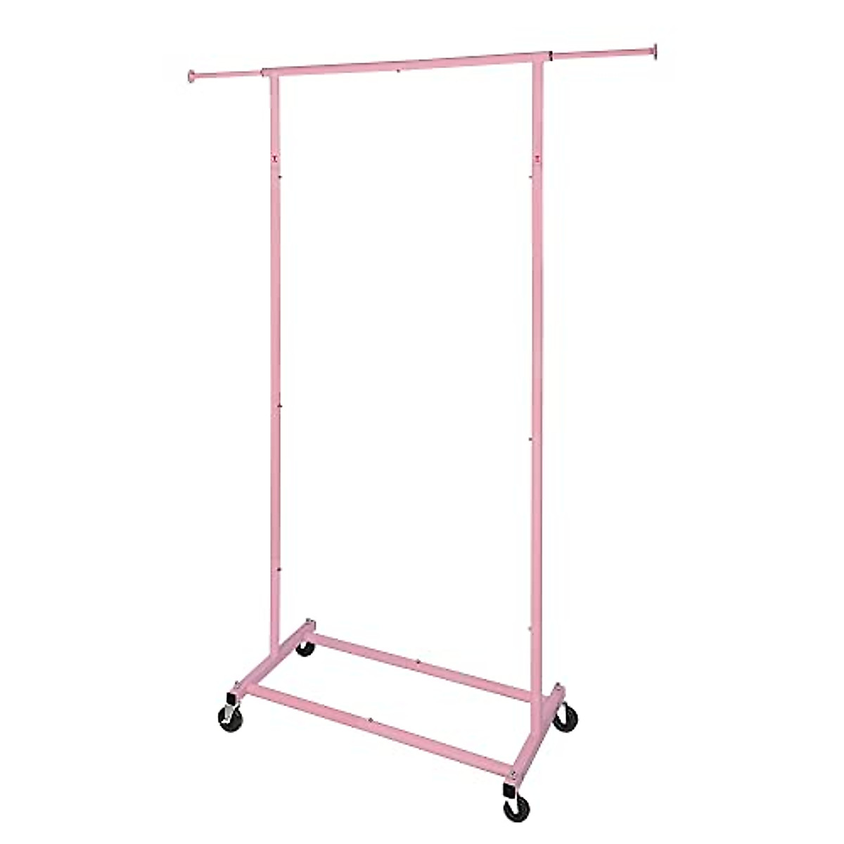 Fishat Pink Double Rod Garment Rack & Simple Garment Rack