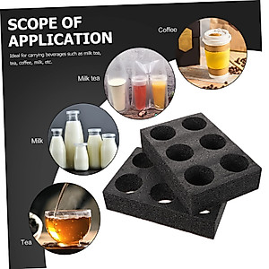 Alipis 4 Pcs Milk Tea Drink Cup Holder Foam Takeout Cup Holders Accessories Automotive Drink Carrier for Takeout Cup Carrier Glass Server Padded Drinks Drink Holder Pearl Cotton re-usable