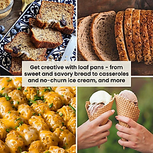 Baker's Secret Large Loaf Pan for Baking Bread, Nonstick Carbon Steel Rectangular Pan 9" x 5", Premium Food-Grade Coating, Non-stick Meatloaf Bread Loaf Pan, Bakeware DIY - Classic Collection