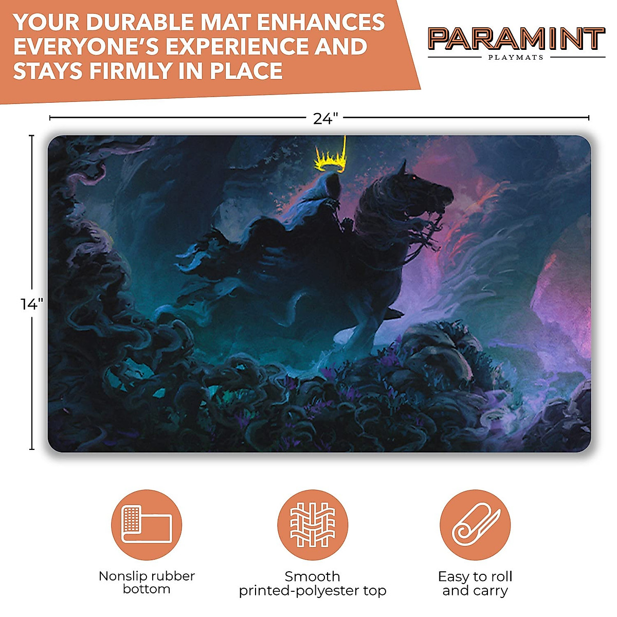 Paramint Get Off The Road (Stitched) - MTG Playmat by Anato Finnstark, LOTR Lord of The Rings-Compatible with Magic The Gathering Playmat-Play MTG,YuGiOh,TCG-Original Play Mat Art Designs&Accessories