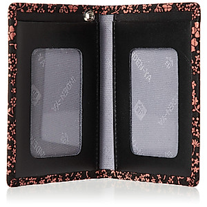 Indenya 2527-51166 2527-51-166 Women's Pass Holder, Black Deerskin x Pink American Blue Pattern