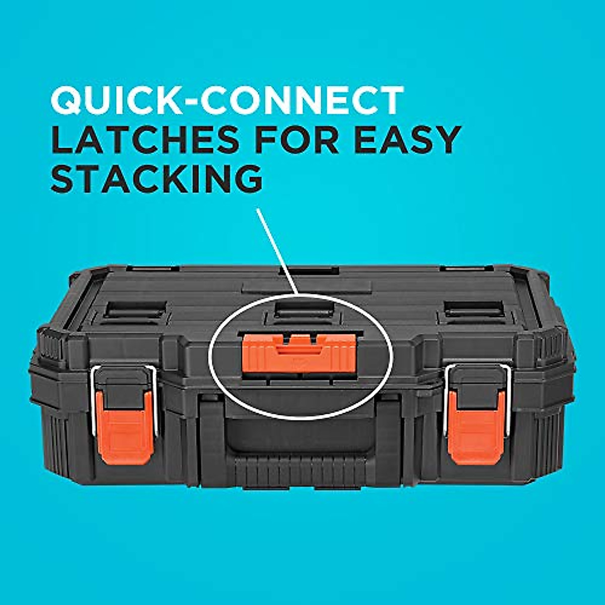 beyond by BLACK+DECKER BLACK+DECKER BDST60500APB Stackable Storage System - 3 Piece Set (Small Toolbox, Deep Toolbox, and Rolling Tote)