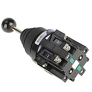 FECAMOS 4NO Joystick Switc, Joystick Switch Wide Applications Strong Functionality Water and Oil Resistance Easy to Use for Magnetic Starter