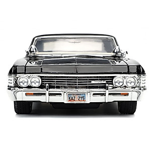 1967 Chevy Impala SS Sport Sedan Black & Dean Winchester Diecast Figurine Supernatural (2005-2020) TV Series 1/24 Diecast Model Car by Jada 32250