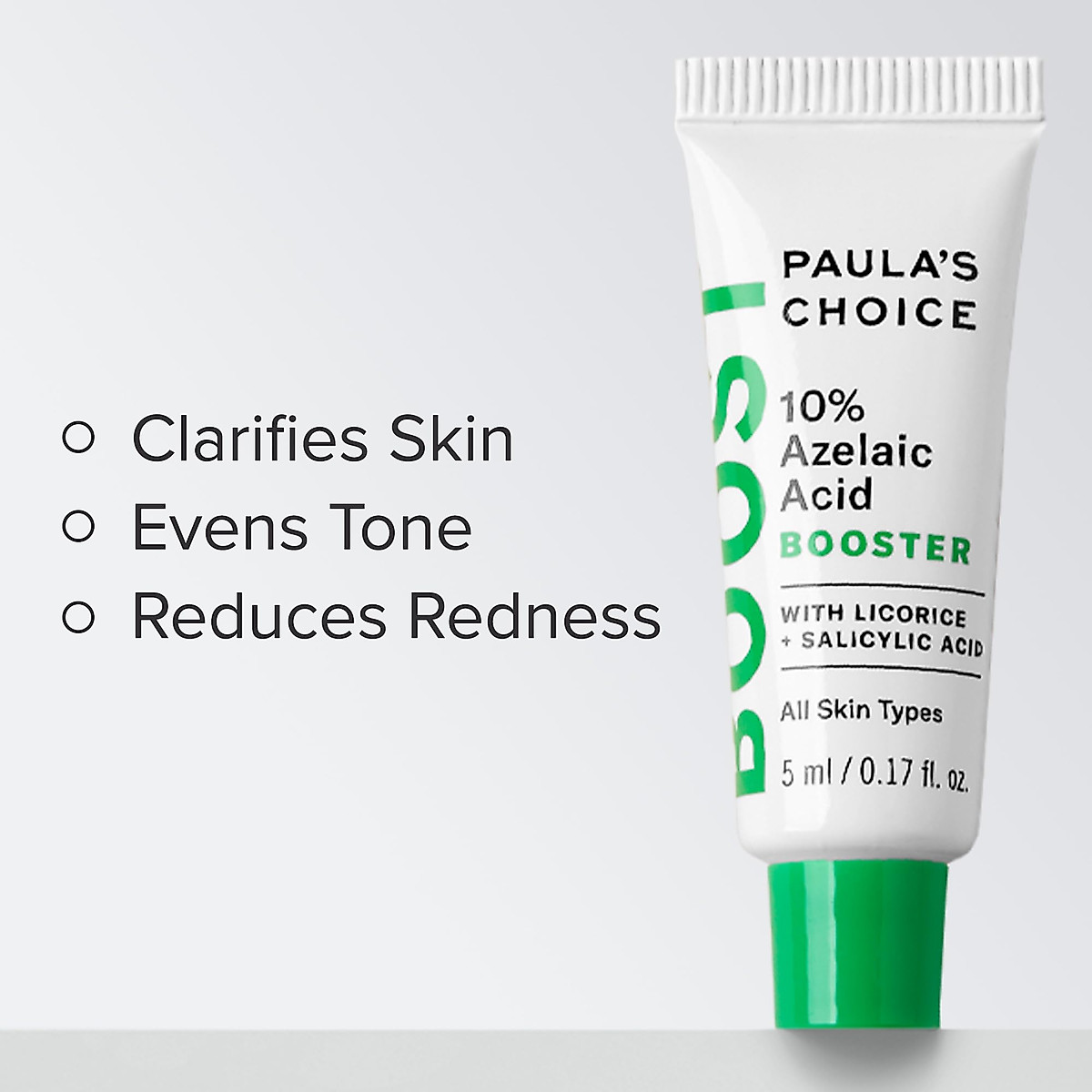 Paula’s Choice BOOST 10% Azelaic Acid Booster Cream Gel, Oil-Free Serum Fades Discoloration & Post-Blemish Marks, with Licorice Extract & Salicylic Acid, Fragrance-Free, 0.17 Fl. Oz.