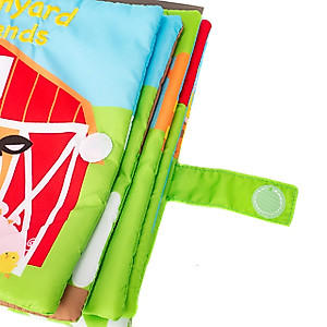 DEMDACO Happy Barnyard Friends Corn Rustic Red Children's Musical Soft Book Toy