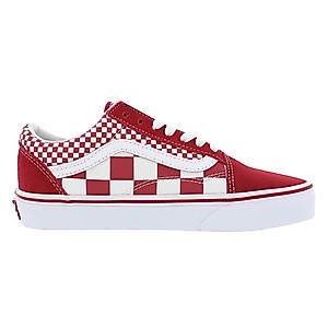 Vans Unisex Old Skool Skateboarding Shoes, Racing Red True White, 11.5 Women/10 Men