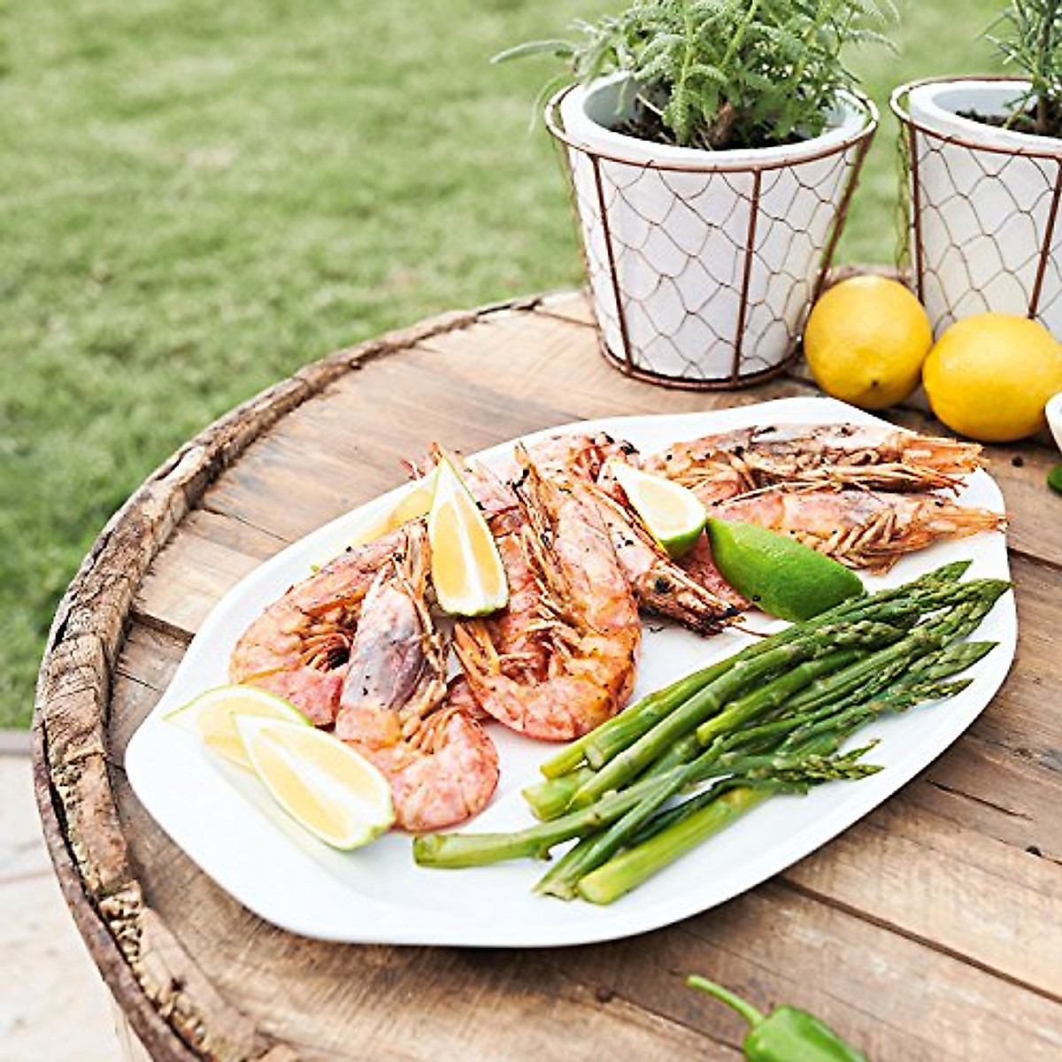 Villeroy & Boch BBQ Passion Barbecue Plate : Set of 2, 14x9.75x1 in, White, 2 Einheiten