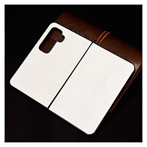 Zhusha PU Leather Anti-Scratch PC Hard Case Cover Compatible with Microsoft Surface Duo 2 (Color : White)