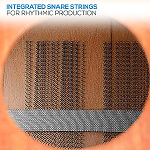 Pyle Wooden Hand Drum Percussion Beat Box-Hybrid Electronic Style Acoustic E-Cajon w/Built-in Pickup Connector, Internal Guitar Snare String PCJD50