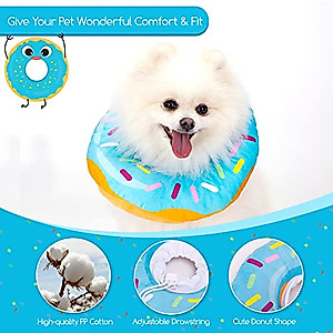 Cat Cone Collar Soft, Nobleza Adjustable Cute Donut Pet Recovery Collar for Wound Healing, Comfy Alternative Elizabethan Collar Medical Neck Pillow After Surgery for Cat, Kitty, Puppy, Small Dog