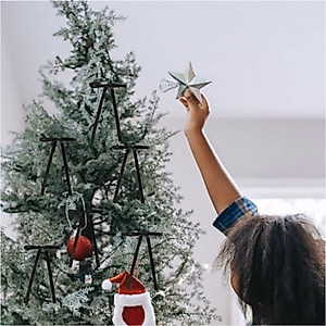 Meseey 30 Pcs Satin Bows with Twist Tie 5 x 7 Inch Pretied Premade Ribbon Bows for Tree Wreath Garland Home Decor Indoor Outdoor Decorations (Black)