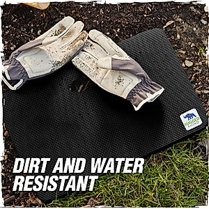 Rugged Rhino Soft Foam Kneeling Pad, Thick Knee Mat Resists Water, Durable Shock Absorbent Pads, Comfortable Strong Rebound, Gardening, Mechanic Tools, Bath Tub Essentials Onyx Black