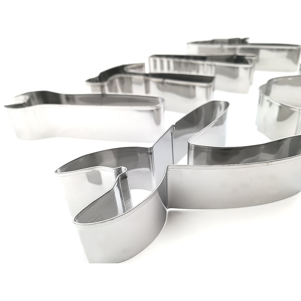 JOKUMO Tools Cookie Cutters Set – 7 PC High Grade 430 Stainless Steel –Wrench, Hammer, Saw, Chainsaw, Pliers, Safety Helmet and Drill