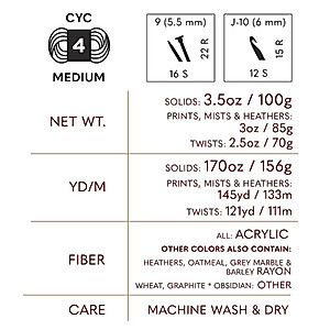 Lion Brand Yarn (1 Skein) Vanna's Choice Yarn, Pink