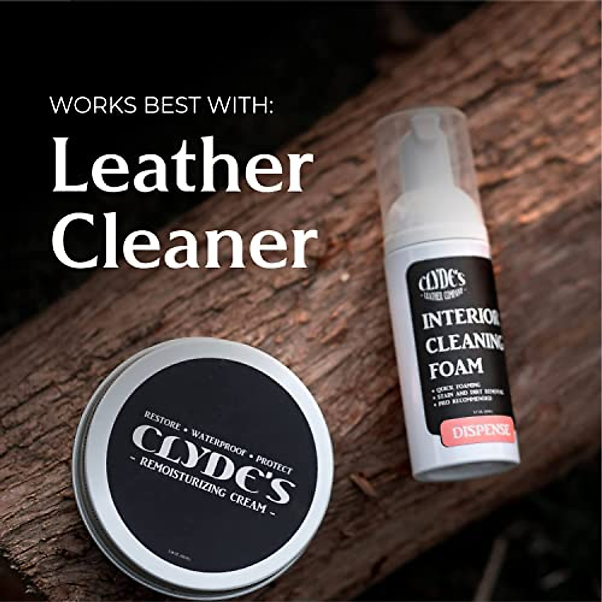 Clyde's™ Leather Conditioning Cream | All Natural, Non Toxic Formula | Restore & Repair Sofas, Car Seats, Shoes and More