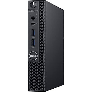 Dell Optiplex 3060 Micro PC, Intel Core i3-8100T, 16GB DDR4 RAM, 256GB NVMe SSD, Win11Pro (Renewed)