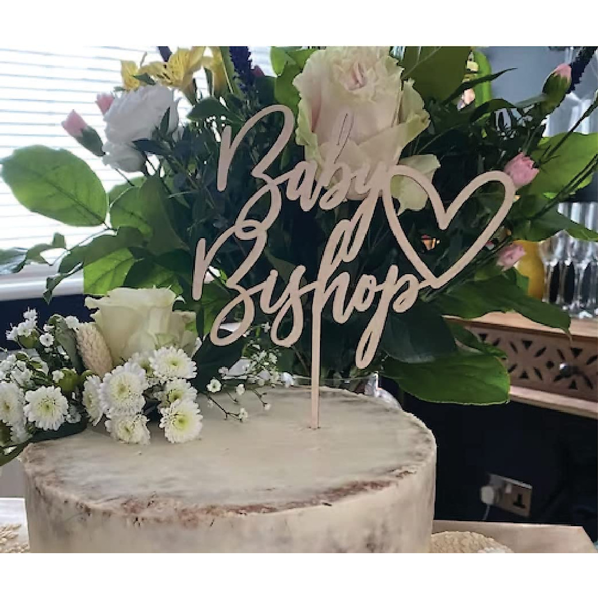 Custom Cake Topper - Personalized Names and Initials Decorations - Perfect for Wedding - Baby Shower - Birthday Engagements - Anniversary - Size 5-8 inches