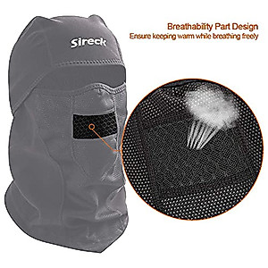 Sireck Cold Weather Balaclava Ski Mask, Water Resistant and Windproof Fleece Thermal Face Mask, Hunting Cycling Motorcycle Neck Warmer Hood Winter Gear for Men Women