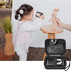 Digital Camera Case Compatible with VAHOIALD FHD 1080P/ for CAMKORY Digital Point and Shoot/for KODAK PIXPRO FZ45-BK 16MP Vlogging/for IWEUKJLO/for Nsoela, Holder for SD Card More- Black (Box Only)