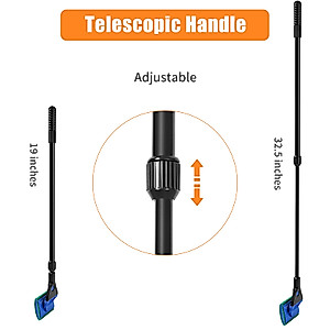 AQUANEAT Aquarium Cleaning Tools, Fish Tank Cleaning Kit with Adjustable Long Handle, 5 in 1 Tools Including Fish Net, Algae Scraper (Adjustable)