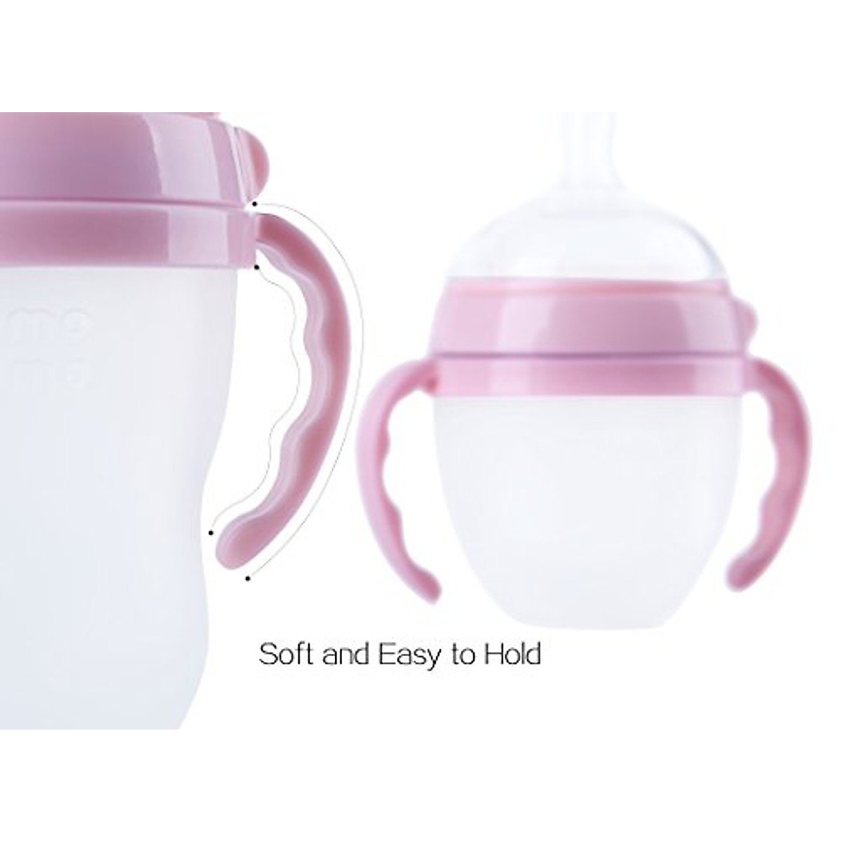 Compatible Bottle Handle for Comotomo, (Pack of 3, Pink)