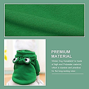 Dog Hoodie Dog Sweatshirt: Dog Hoodie Coat Winter Sweatshirt Frog Style Pet Warm Jacket Warm Puppy Costume Windproof Dog Clothes Soft Sweater Puppy Sweatshirt