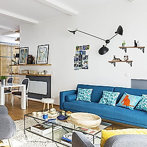 Floating Shelf Wall-Mounted Folding 3-Piece Set, Multifunctional Wall Mounted Shelf for Living Room, Bathroom, Kitchen, or Bedroom, Walnut Color