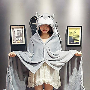 Garneck Stuffed Animal Blanket,Cute Cartoon Cape Cloak Adults Baby Cartoon Hooded Hamster Style Blanket for Friends Family Winter Use(Hamster)