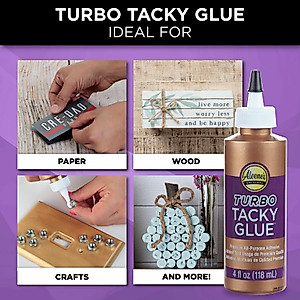 Aleene's Turbo Tacky Glue, 4 FL OZ - 3 Pack, Multi