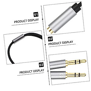 ULDIGI USB 3 pcs Y for Stereo One Male Adapter Splitter Converter Jack Mic Two Convertor Smartphone in Cable Headphone Audio Head to Female Headphone Extension Cable USB Cable