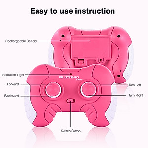 OIUOIH Remote Control Car for Girls, 1:12 Pink Monster Truck, with Rechargeable Battery, Easy to Use, 2.4Ghz Off Road RC Car Toys for Daughter Granddaughter Toddlers Children