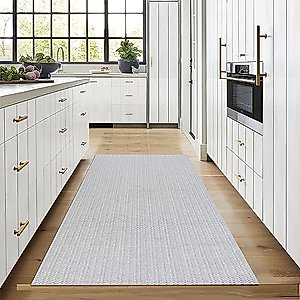 EARTHALL Upgraded Boho Area Rug 4'x6', Patio Rugs, Light Grey, 100% Woven Cotton Washable Grey Outdoor Rug 4x6 for Farmhouse Decor, Braided Rug for Kitchen/Living Room/Bathroom