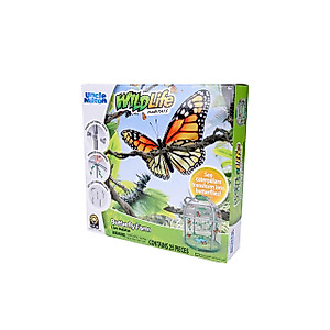 Uncle Milton Butterfly Farm Live Habitat - Observe Caterpillars Transform Into Butterflies, STEM Toy, Great Gifts for Boys & Girls Ages 6+