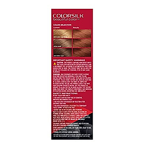 Revlon Colorsilk Beautiful Color Permanent Hair Color, Long-Lasting High-Definition Color, Shine & Silky Softness with 100% Gray Coverage, Ammonia Free, 042 Medium Auburn, 1 Pack