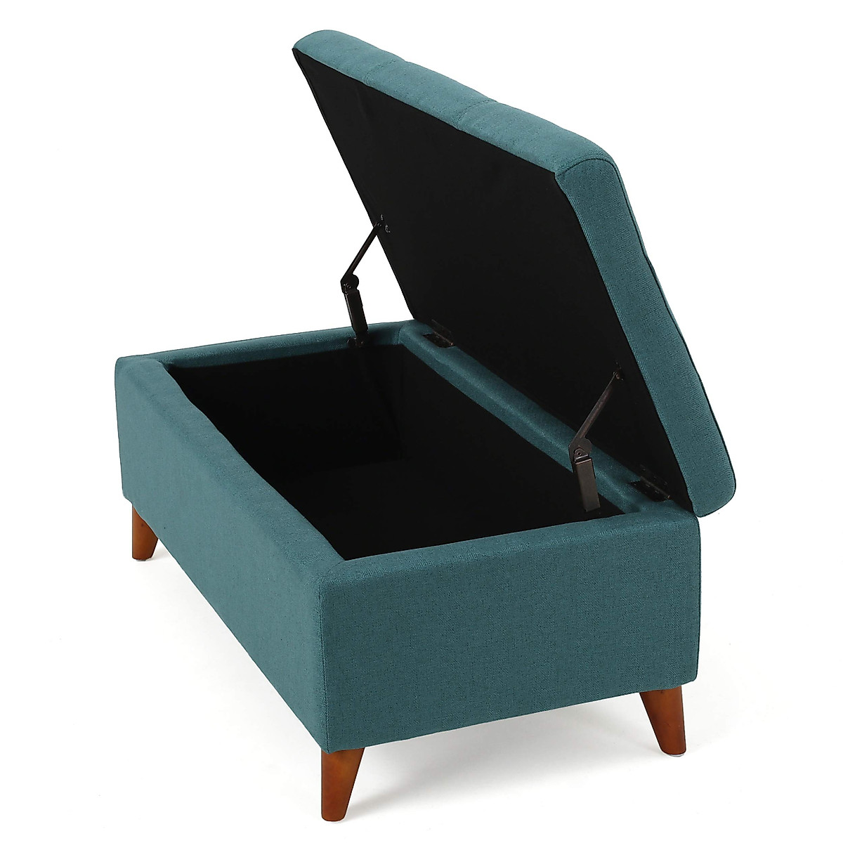 Christopher Knight Home Harper Fabric Storage Ottoman, Teal
