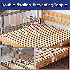 Ixdregan Bed Rail for Toddlers - Double Side Lift and Adjustable Height Bed Rails for Queen Bed, Safe & Nature Fiber Material Washable, Fits for Full-Size Bed Rail for Baby (Grey, 1 Piece, 78.7‘’)