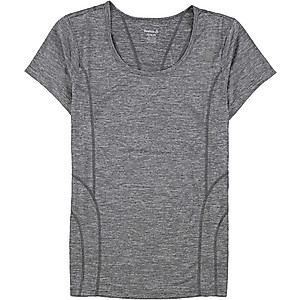 Reebok Womens Two Tone Basic T-Shirt, Black, X-Small