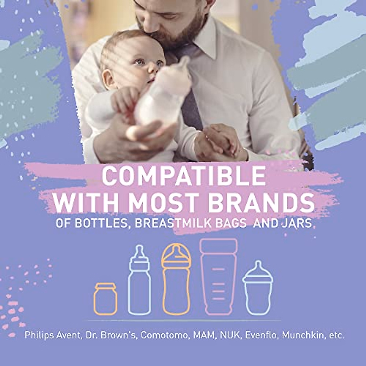 Double Baby Bottle Warmer and Sterilizer for Breastmilk and Formula - Fast Milk Bottle Heater for Twins, Baby Food Warmer with Timer and Auto Shut Off