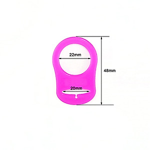 Silicone Adapter Rings Holder for Button Style MAM Nuk Baby Pacifier Soother Teething Ribbon BPA Free Mix Colors Pack of 10