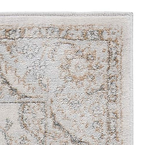 SAFAVIEH Isabella Collection 5'3" x 7'6" Cream/Beige ISA912A Oriental Non-Shedding Living Room Bedroom Dining Home Office Area Rug