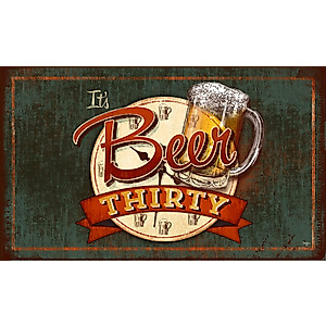 Toland Home Garden 800208 It's Beer Thirty Man Cave Door Mat 18x30 Inch Drink Outdoor Doormat for Entryway Indoor Entrance