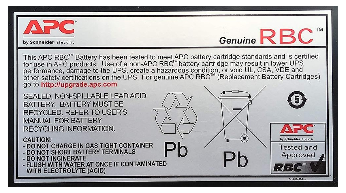 APC UPS Battery Replacement, RBC33, for APC Back-UPS Models BT1500 ...
