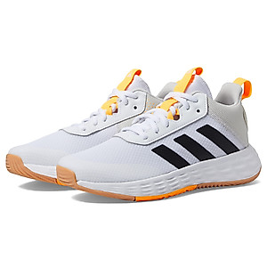 adidas Own The Game 2.0 Basketball Shoe, White/Black/Solar Gold, 7 US Unisex Big Kid