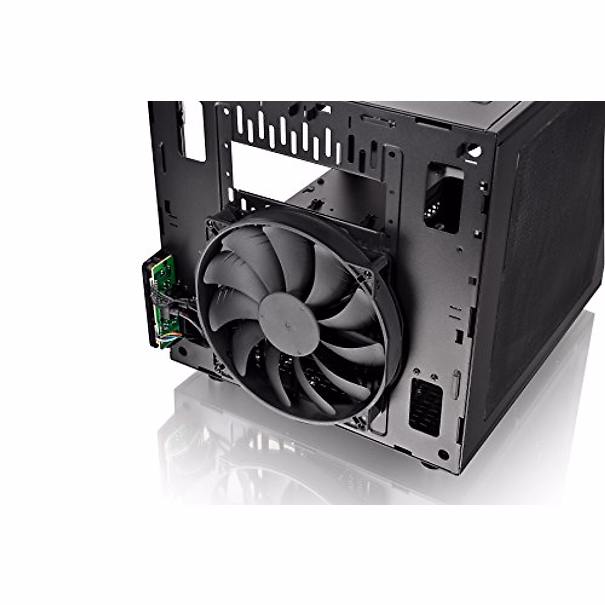 Thermaltake Core V21 SPCC Micro ATX, Mini ITX Cube Gaming Computer Case Chassis, Small Form Factor Builds, 200mm Front Fan Pre-installed, CA-1D5-00S1WN-00 Black